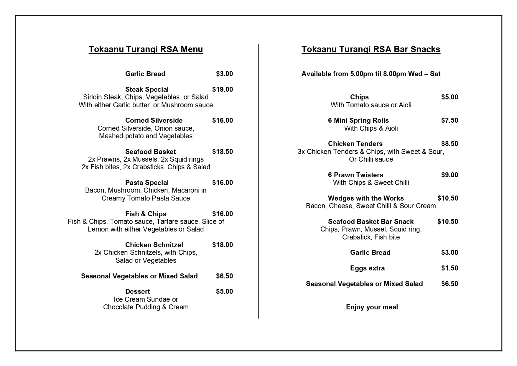 Family Restaurant| Tokaanu-Turangi RSA